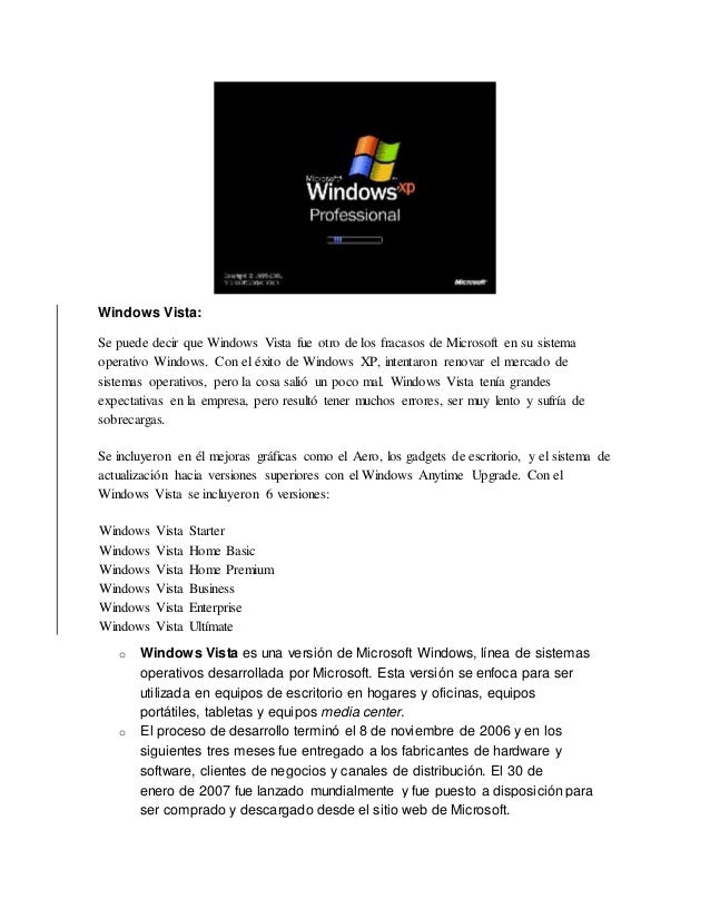 Cuales Son Las 5 Versiones De Windows Vista - Free Software and ...