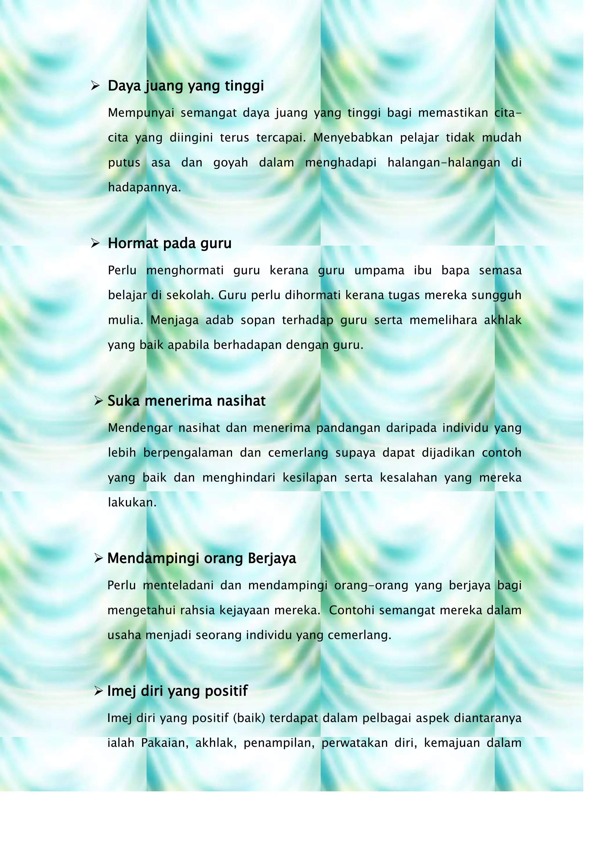 Tip Pelajar Cemerlang | DOCX