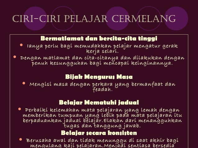 Tip pelajar cemerlang | PPT