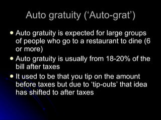 Tipping lecture. Western etiquette. | PPT