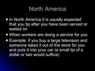 Tipping lecture. Western etiquette. | PPT