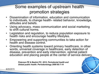 Periodontal health through public health approaches | PPT