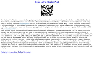 Tipping Point Analysis | PPT