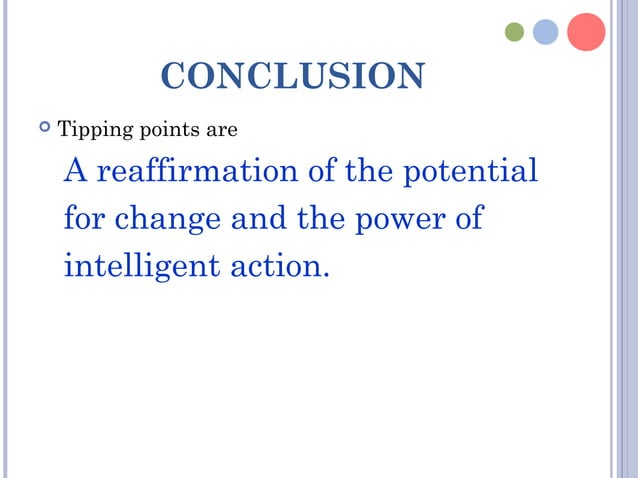 Tipping point presentation | PPT