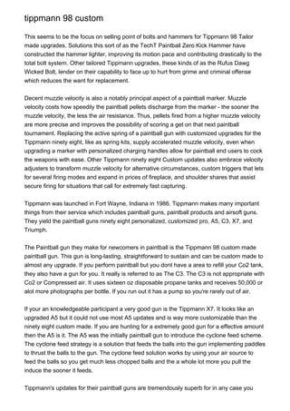 tippmann 98 custom | PDF