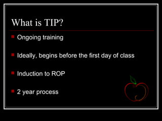 TIP: A Teacher Support Program for Beginning CTE Teachers | PPT