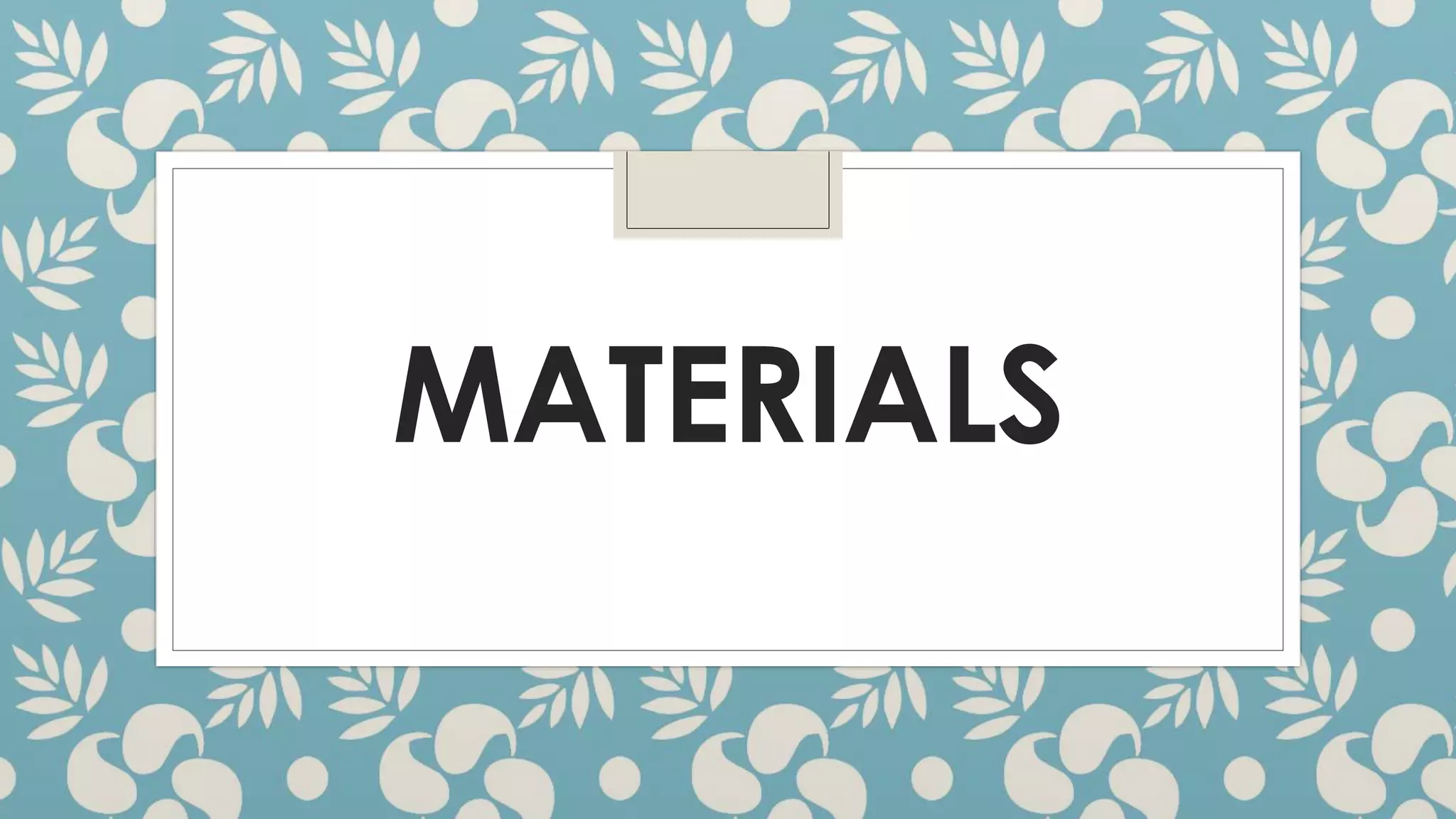Types of materials | PPTX