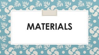Types of materials | PPTX