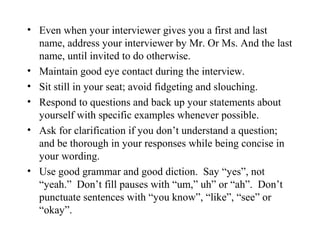 Tips of a best interview for ever, for any job | PPT