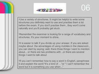 Tips to get better marks in the oral exam | PPT