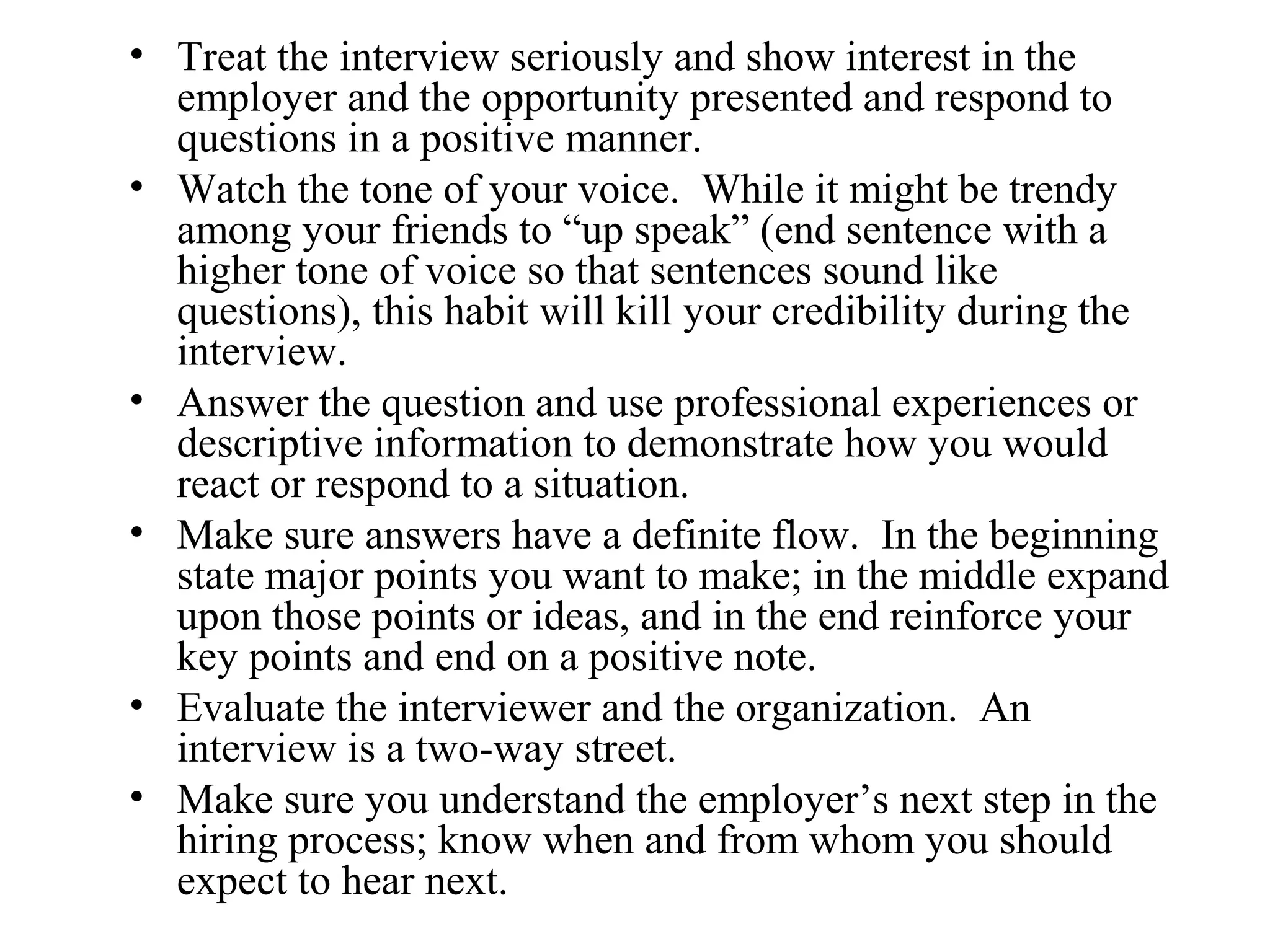 Tips for successful interview | PPT