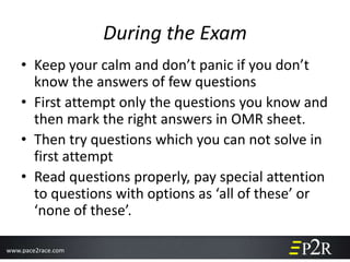 Tips for exams | PPT