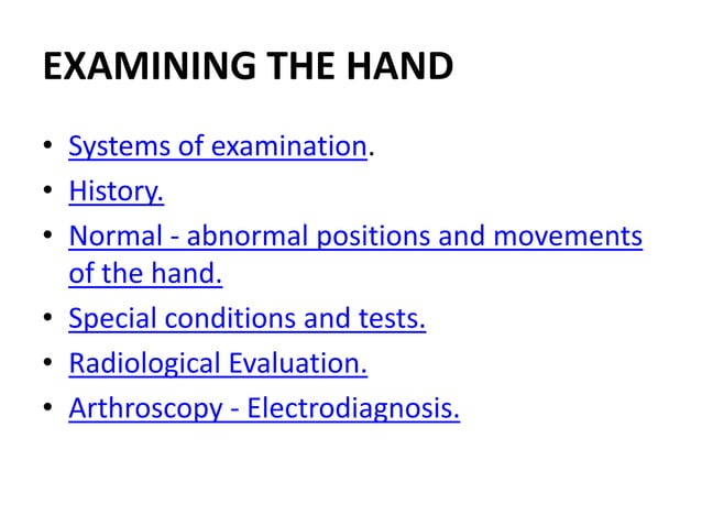 Tips on upper limb assessment | PPTX