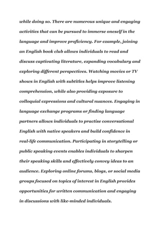 Tips and Tricks For English - Speaking? | PDF