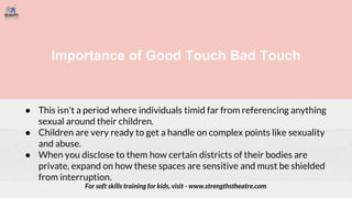 Tips for Teaching Kids About Good Touch Bad Touch | PPTX