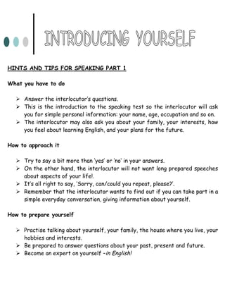 Tips for the oral exam | PPS