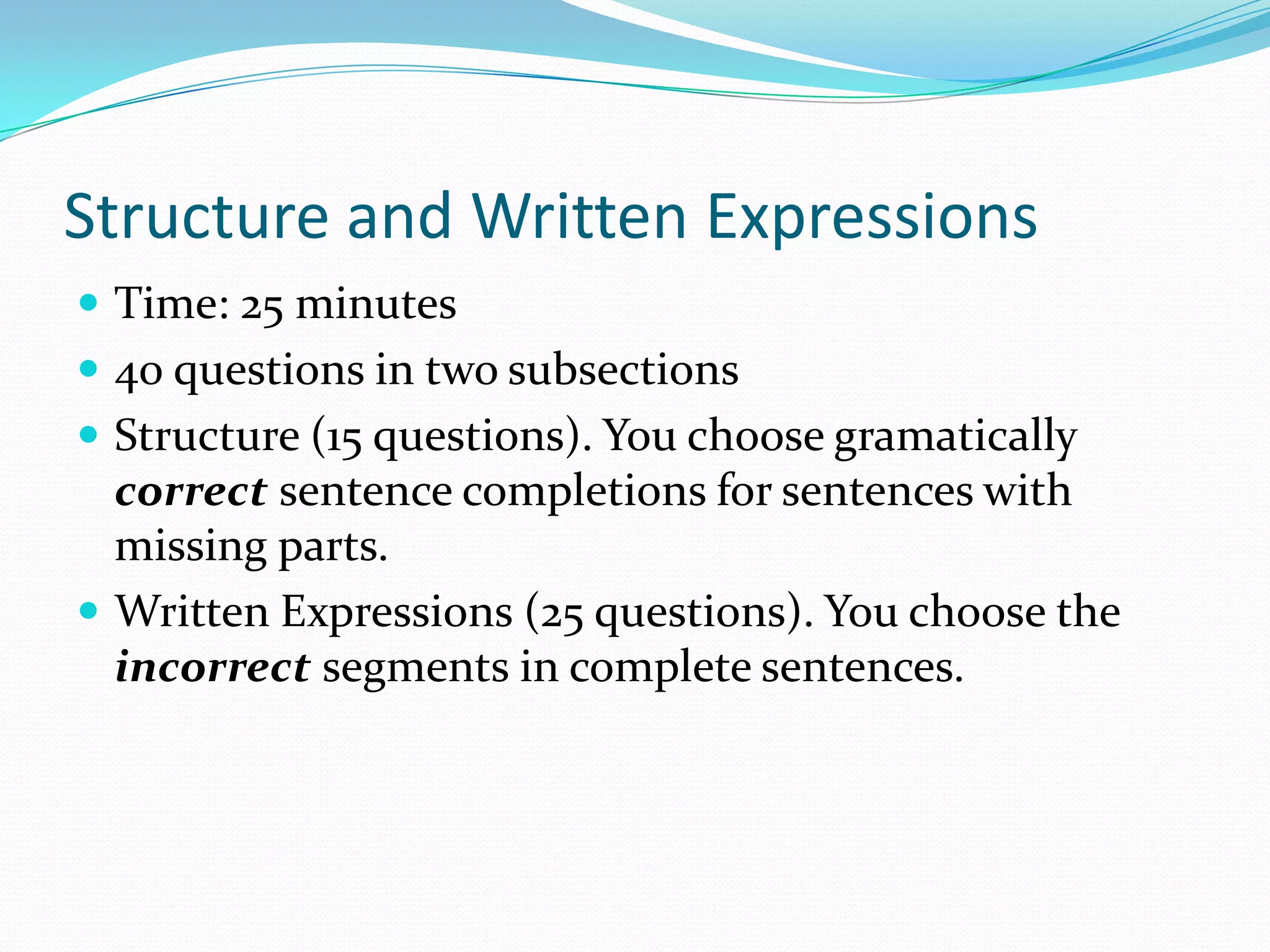 Tips for-toefl-grammar | PPT