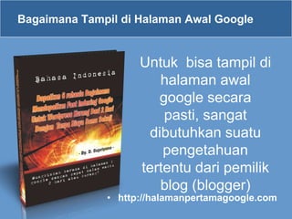 Tips halaman-awal-google atau halaman pertama google | PPSX
