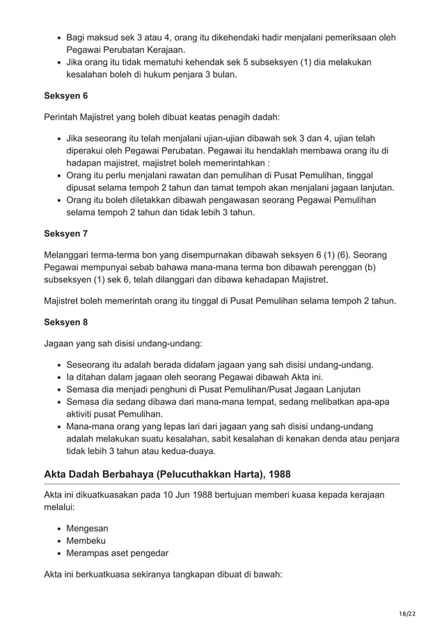 Tips kesihatan.com-Kenali Dadah – Jenis, Kesan dan Undang-undang | PDF