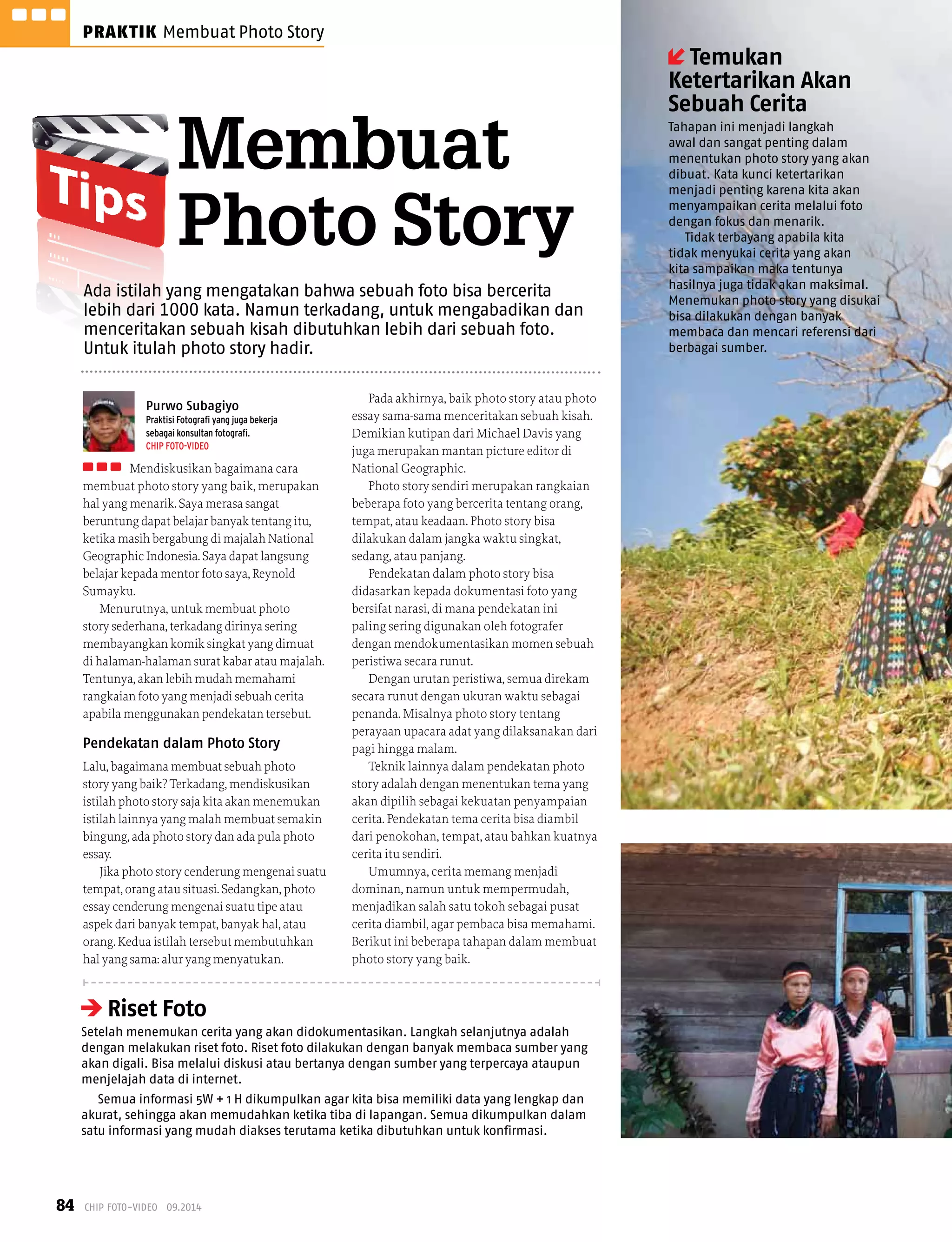Tips dan cara membuat photo story | PDF
