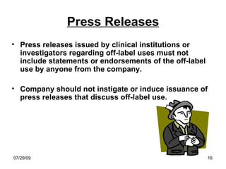 Tips to Avoid Off-label Promotion | PPT