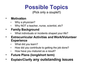 Tips To make a Personal Statement | PPT