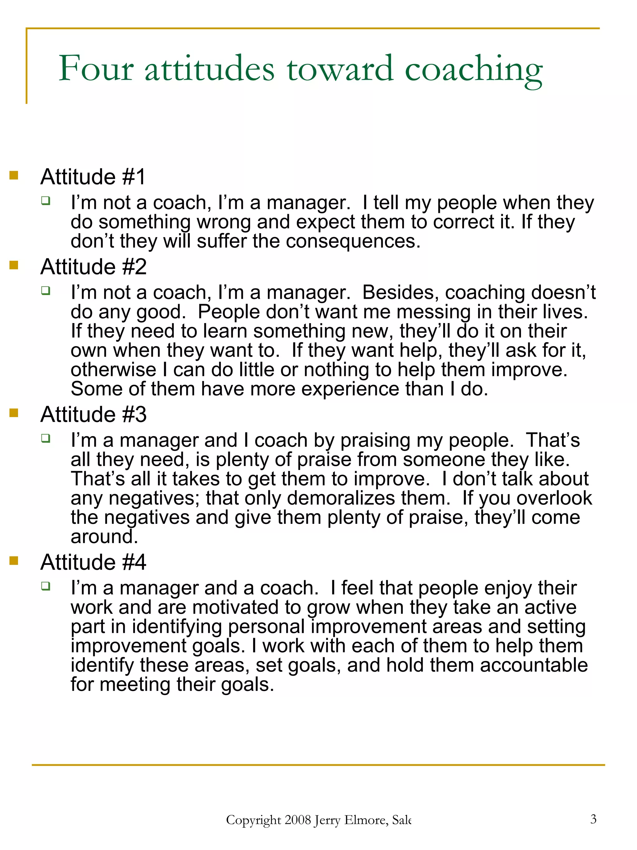 Tips To More Effective Coaching | PPT