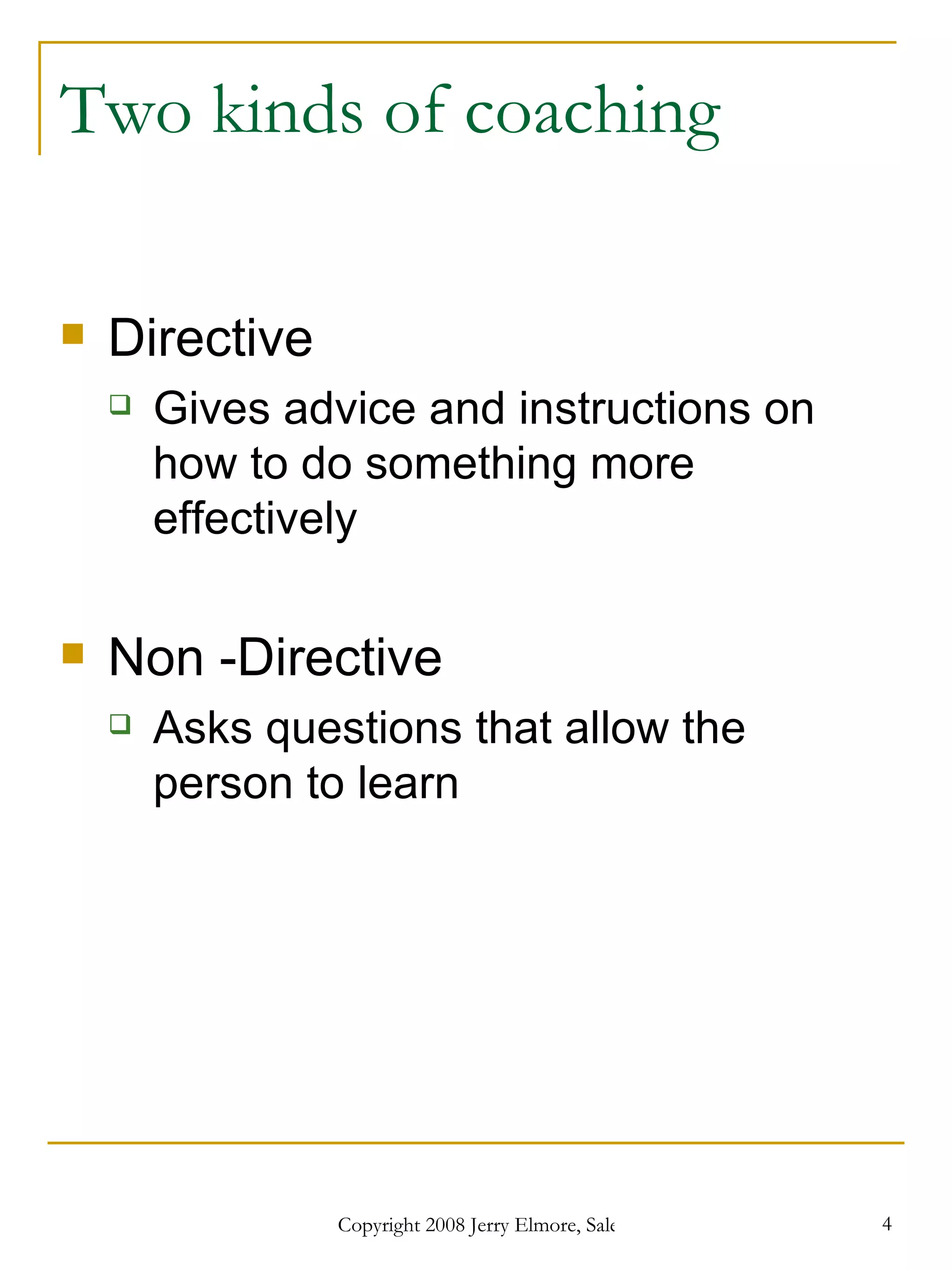 Tips To More Effective Coaching | PPT