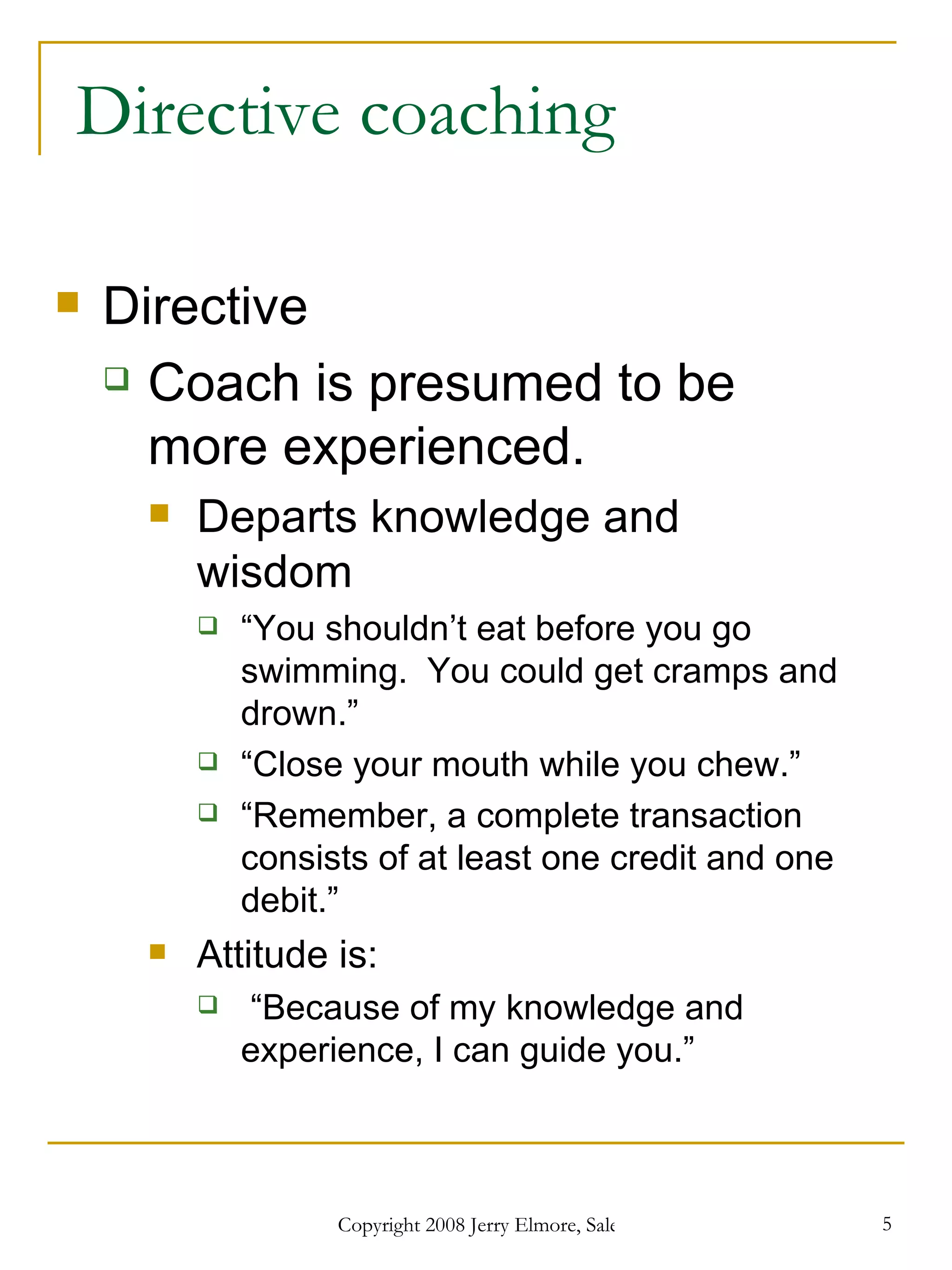Tips To More Effective Coaching | PPT