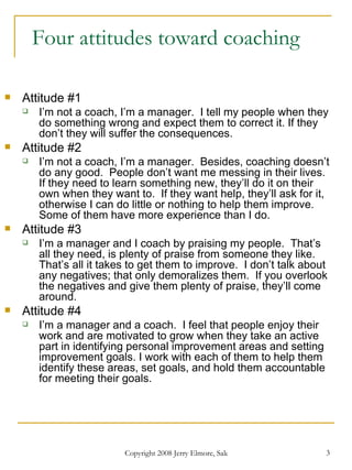 Tips To More Effective Coaching | PPT