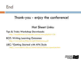 Tips & Trix Workshop Presentation | PPT