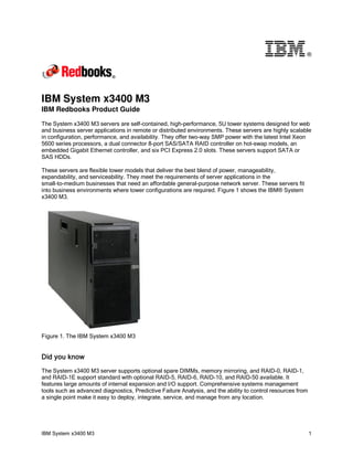 IBM System x3400 M3 | PDF