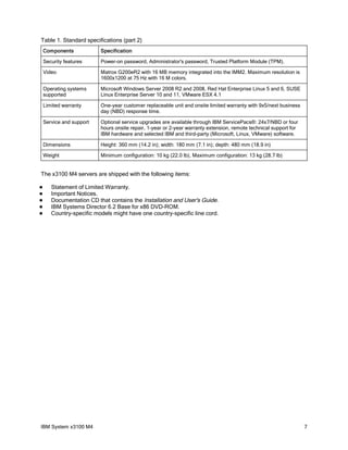 IBM Redbooks Product Guide: IBM System x3100 M4 | PDF