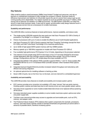 IBM Redbooks Product Guide: IBM System x3250 M4 | PDF