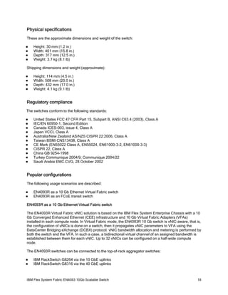 IBM Flex System Fabric EN4093 10Gb Scalable Switch | PDF | Computer Networking | Computing
