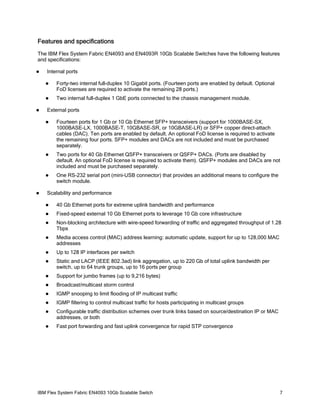 IBM Flex System Fabric EN4093 10Gb Scalable Switch | PDF | Computer Networking | Computing