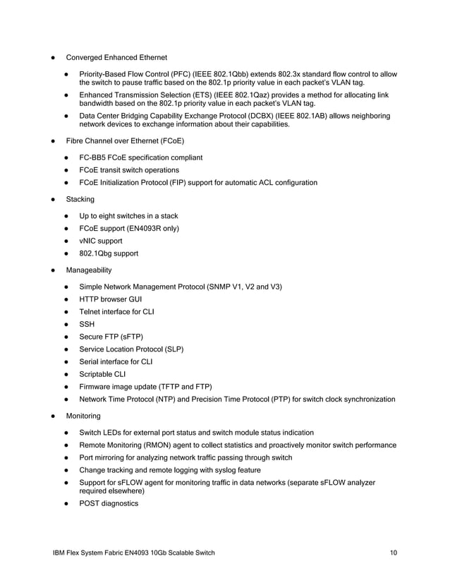 IBM Flex System Fabric EN4093 10Gb Scalable Switch