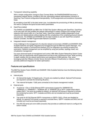 IBM Flex System Fabric EN4093 and EN4093R 10Gb Scalable Switches | PDF
