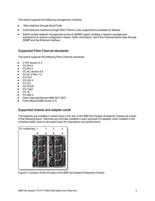 IBM Flex System FC3171 8Gb SAN Switch and Pass-thru | PDF