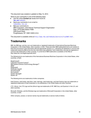 IBM Redbooks Product Guide: IBM BladeCenter HS23E | PDF | Computer ...