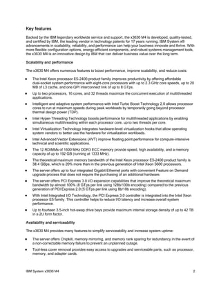 IBM Redbooks Product Guide: IBM System x3630 M4 | PDF | Operating ...