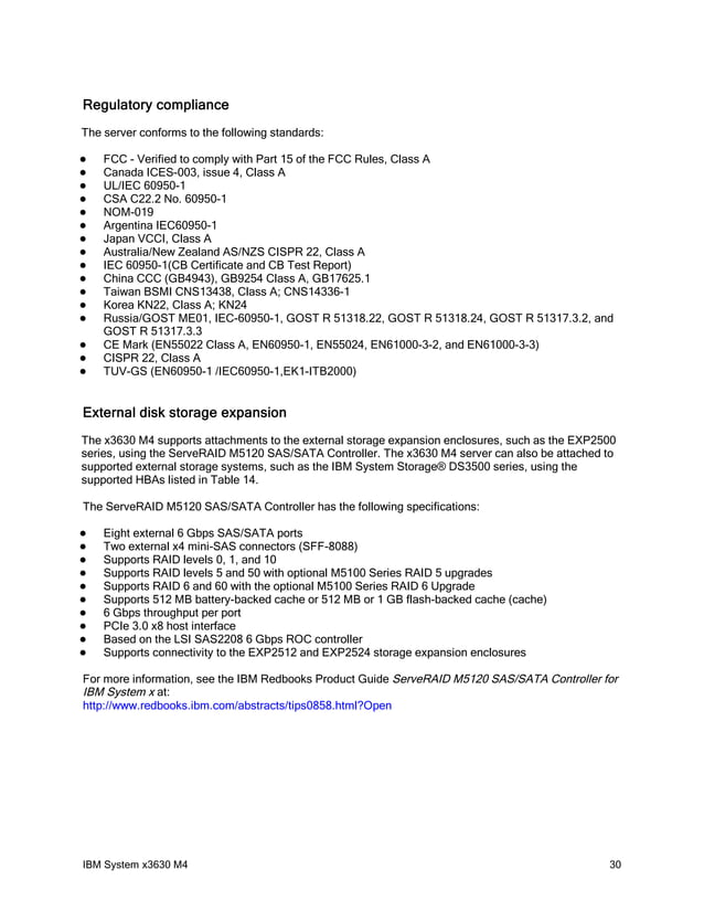 IBM Redbooks Product Guide: IBM System x3630 M4 | PDF