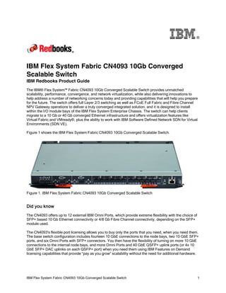 IBM Flex System Fabric CN4093 10Gb Converged Scalable Switch | PDF