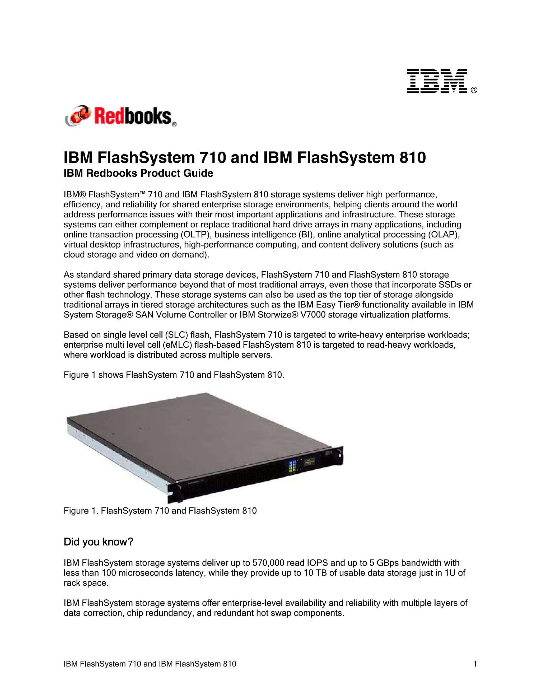 IBM FlashSystem 710 and IBM FlashSystem 810 | PDF