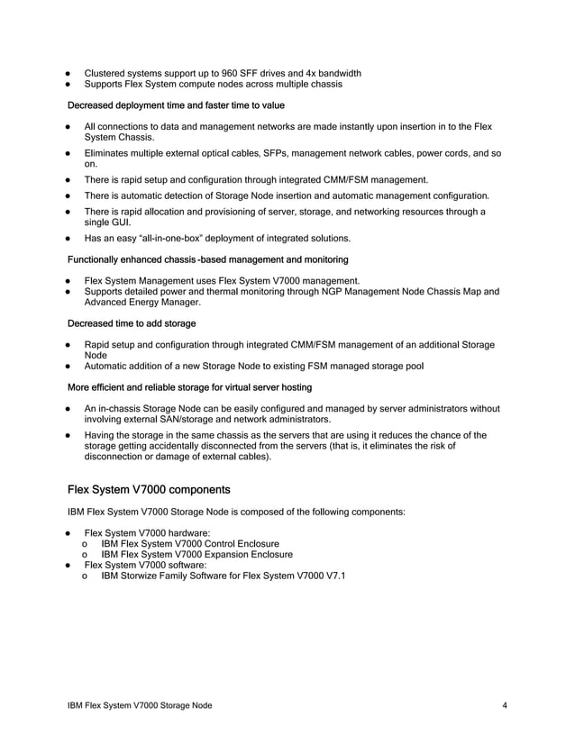 IBM Flex System V7000 Storage Node | PDF | Data Storage and Warehousing | Computing