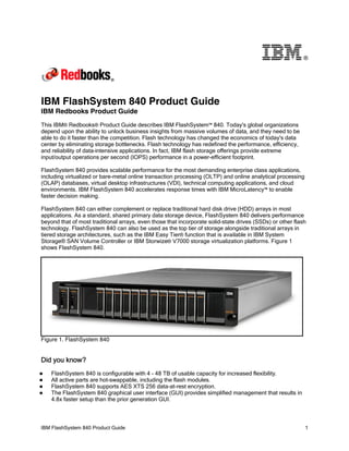 IBM FlashSystem 840 Product Guide | PDF | Operating Systems | Computer Software and Applications