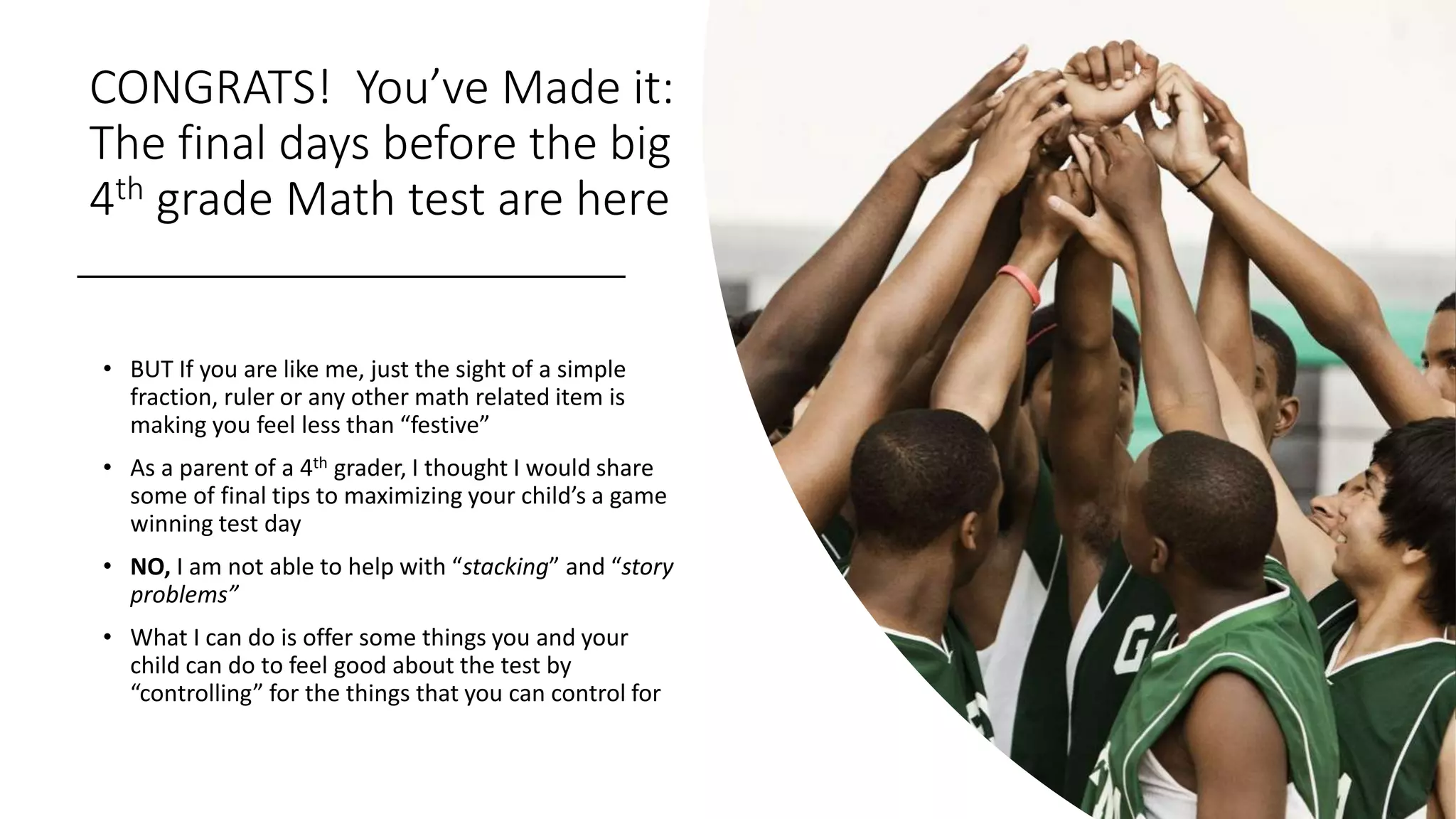 Minimizing Math Test Anxiety: Tips for 4th grade Parents: "P-A-C-K" and ...