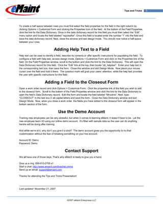 Tips and Tricks | PDF