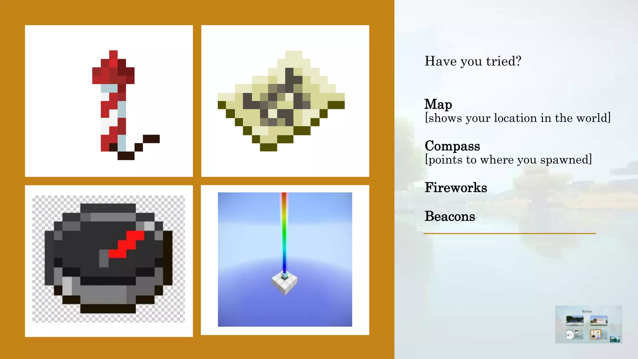Tips and cheats Minecraft: Education Edition Desktop Version | PPSX