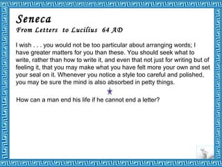 Tips and Quips on Writing from Cicero, Seneca and Pliny the Younger | PPT
